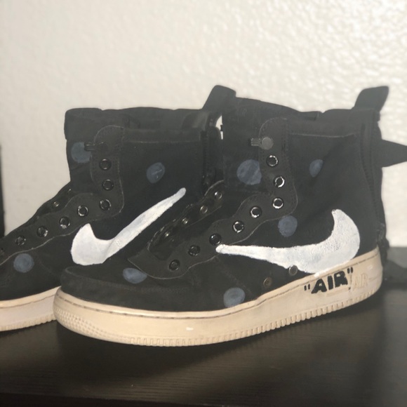 Nike | Shoes | Nike Sf Air Force Mid Custom Travis Scott | Poshmark